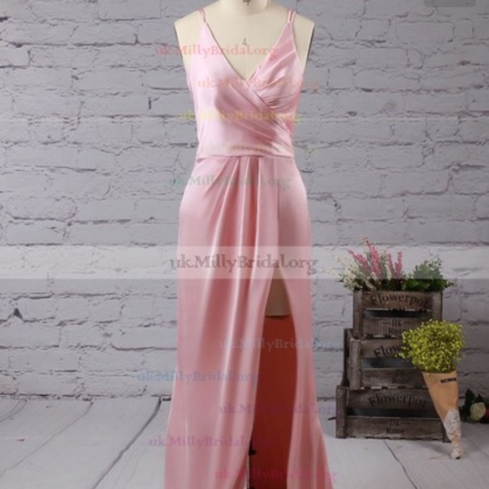 Floor-Length Split Front Backless Sexy Prom Dress - Gem